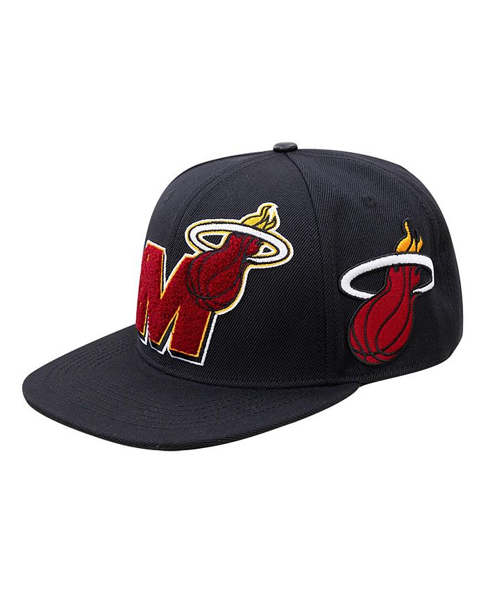 Pro Standard Men's Black Miami Heat Mashup Logos Snapback Hat - Macy's