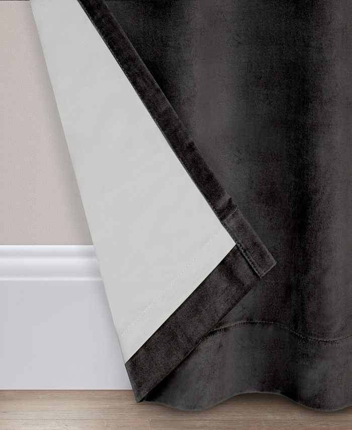 Eclipse Luxury Cotton Velvet 100% Blackout Grommet 1 Piece Curtain ...