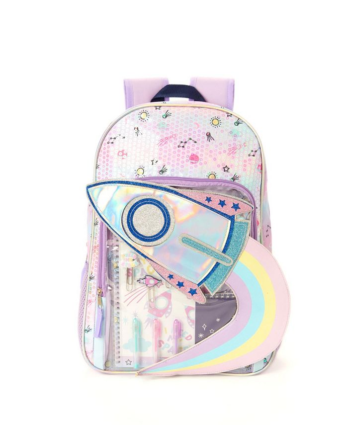 InMocean Little and Big Girls Space Backpack with Stationary Set - Macy's