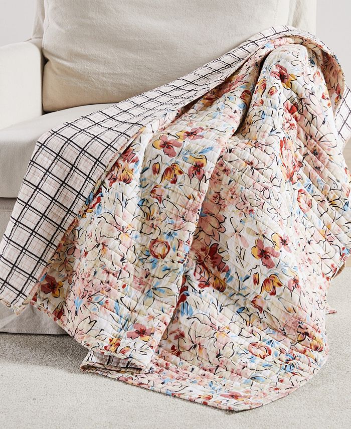 Levtex Leonora Reversible Quilted Throw, 50" x 60" - Macy's