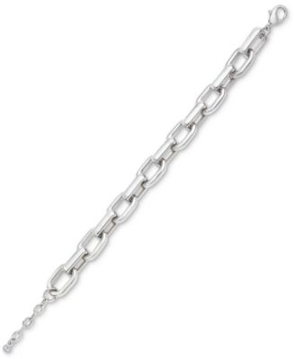 On 34th Silver-Tone Chain Link Bracelet, 7" + 1" extender, Created for ...