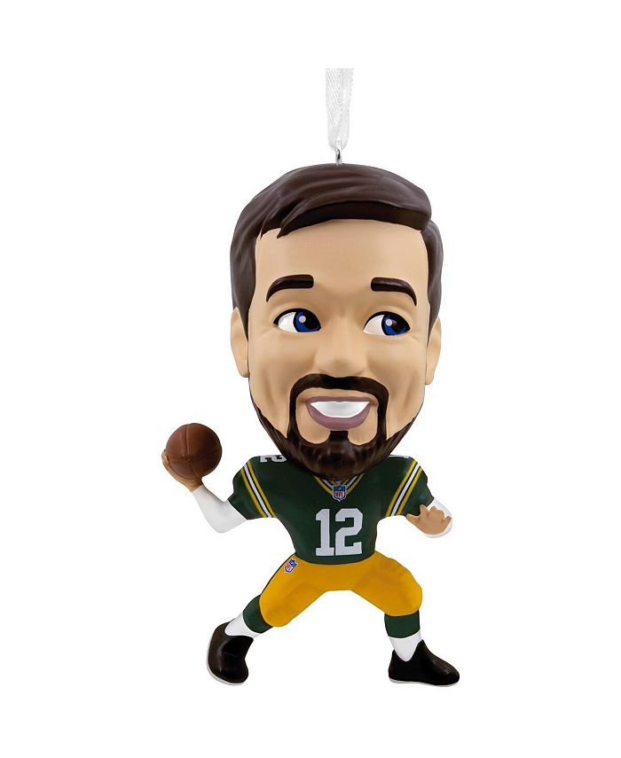 Hallmark Aaron Rodgers Green Bay Packers Bouncing Buddy Player Ornament ...