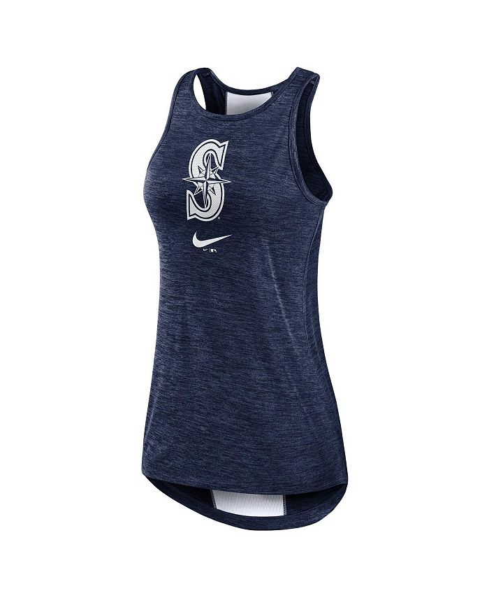 Nike Women's Navy Seattle Mariners Right Mix High Neck Tank Top - Macy's