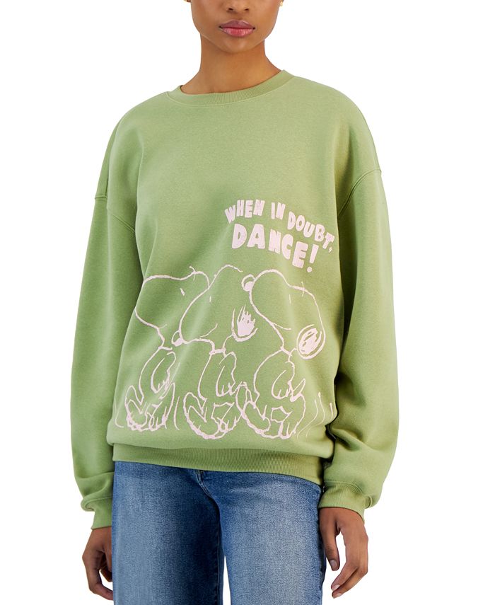 Grayson Threads, The Label Juniors' Snoopy Dancing Pullover Sweatshirt ...