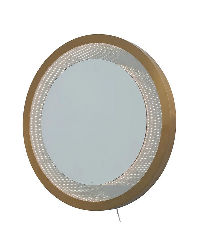 Nova Lighting Nova of California 39" Round Brass Starfall Vanishing Mirror - Macy's