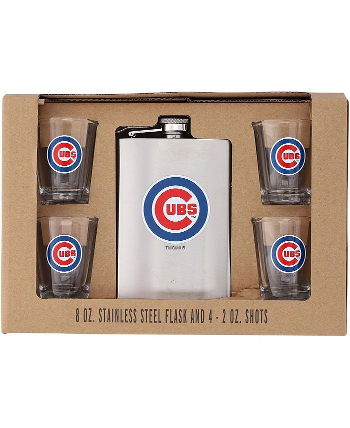 Memory Company Chicago Cubs 8 Oz Stainless Steel Flask & 2 Oz Shot ...
