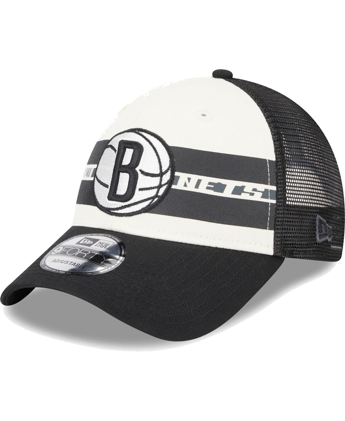 Click here for Mens New Era Brooklyn Nets Black Stripes 9FORTY Tr... prices