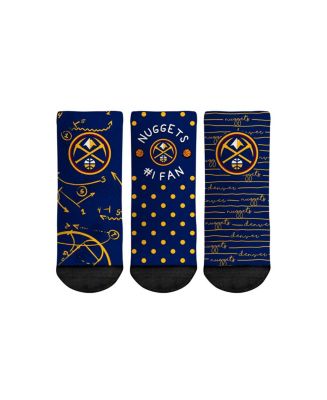 Rock 'Em Toddler Socks Denver Nuggets #1 Fan 3-Pack Crew Socks Set - Macy's