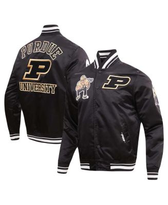 Men's Pro Standard Black Purdue Boilermakers Classic Satin Full-Snap ...