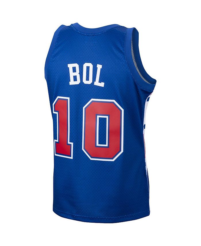 Mitchell & Ness Men's Manute Bol Blue Washington Bullets 1985-86 ...