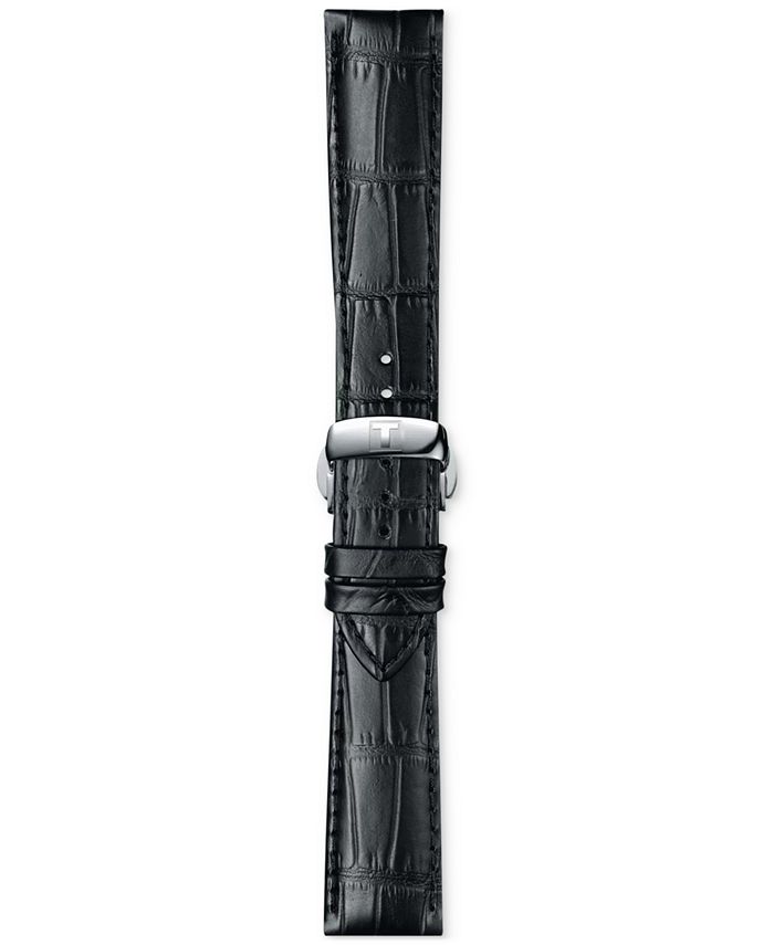 Tissot Official Interchangeable Black Leather Watch Strap - Macy's