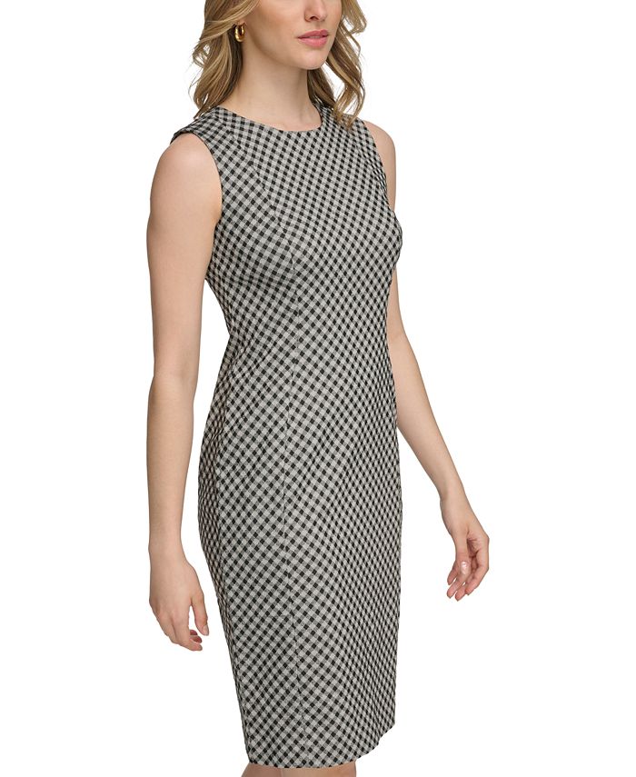 Calvin Klein Women's Printed Sleeveless Sheath Dress - Macy's