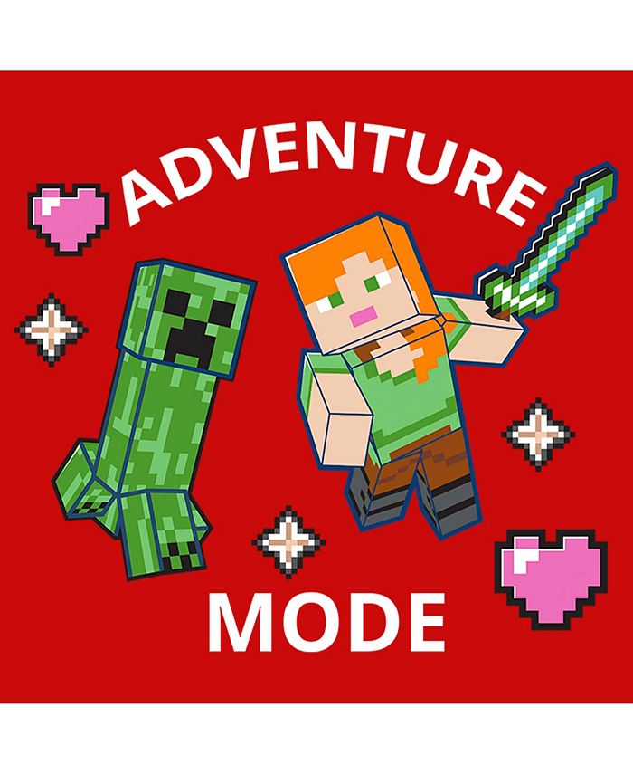 Microsoft Boy's Minecraft Adventure Mode Alex and Creeper Child T-Shirt ...