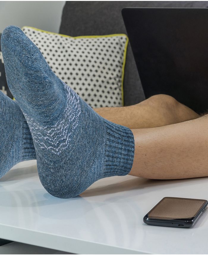 Mio Marino Men's Moisture Control Low Cut Ankle Socks 6 Pack - Macy's