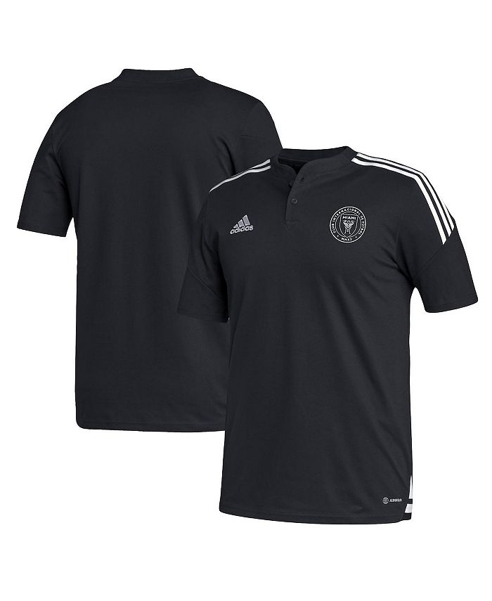 adidas Men's Black Inter Miami CF Henley AEROREADY Polo Shirt - Macy's