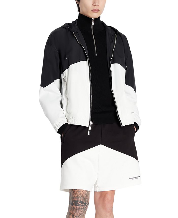 A|X Armani Exchange Men's Reversible Zip-Front Two-Tone Hooded ...
