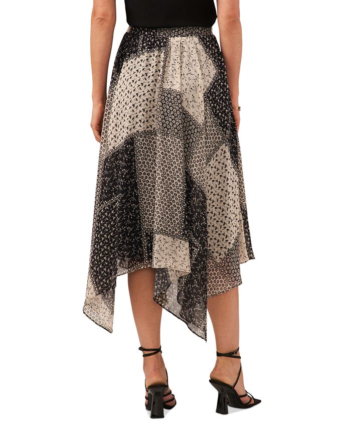 1.STATE Women's Patchwork Asymmetrical-Hem Midi Skirt - Macy's
