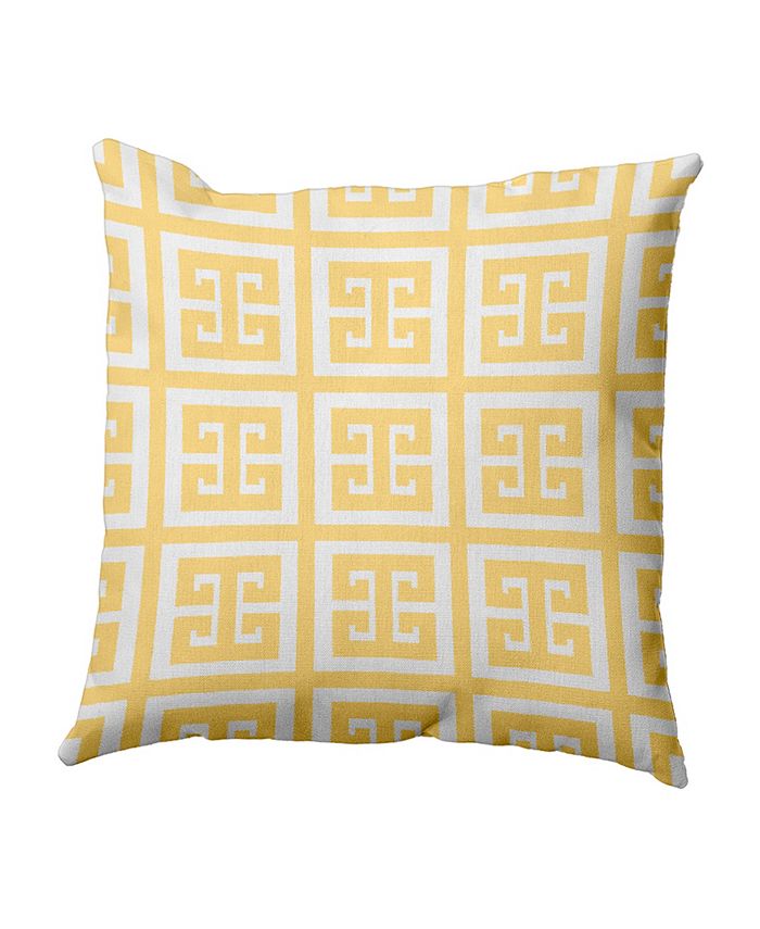 E by Design 16 Inch Yellow Decorative Geometric Throw Pillow - Macy's