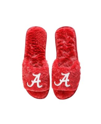 Women's FOCO Crimson Alabama Crimson Tide Rhinestone Fuzzy Slippers ...