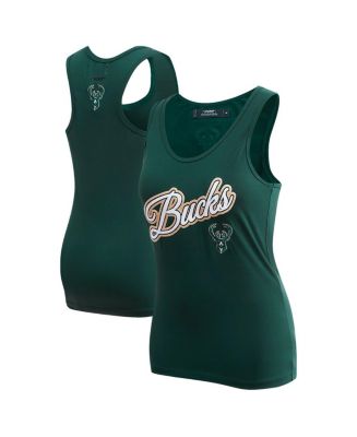 Women's Pro Standard Hunter Green Milwaukee Bucks Script Tank Top - Macy's