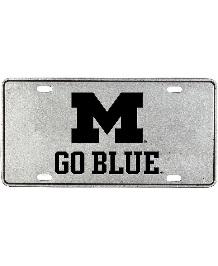 Carson Industries Pewter Michigan Wolverines Rectangle License Plate ...