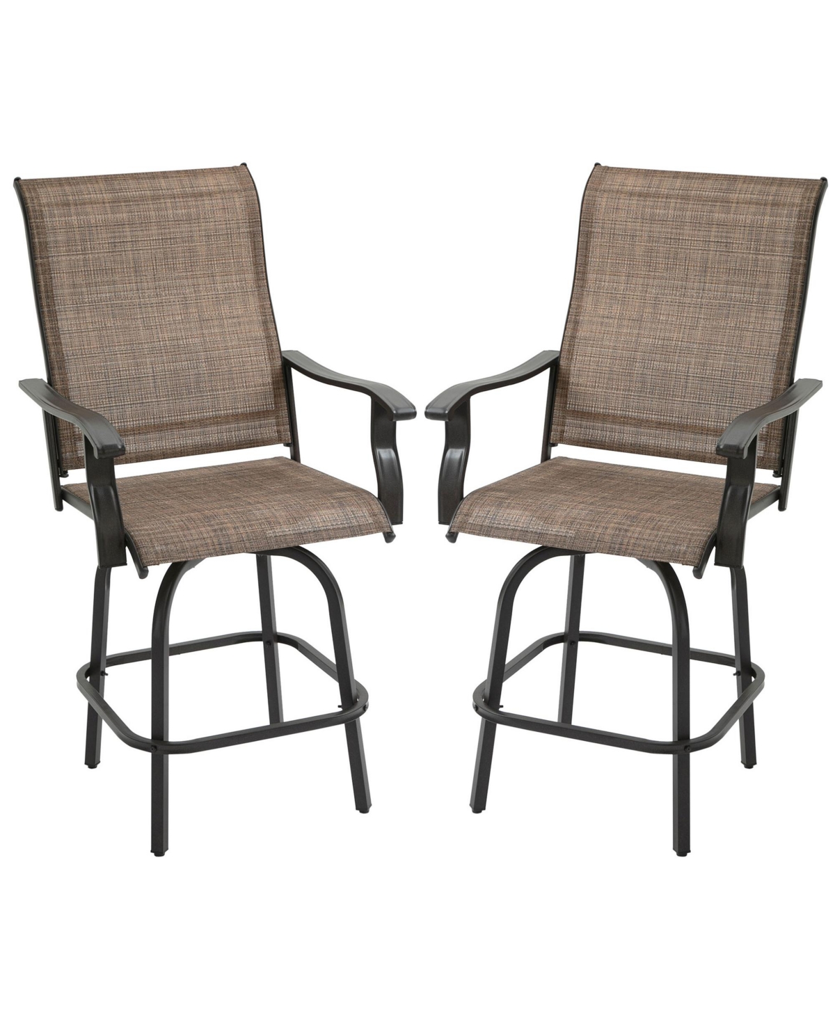 Click here for Outsunny Set of 2 Outdoor Swivel Bar Stools for Ba... prices