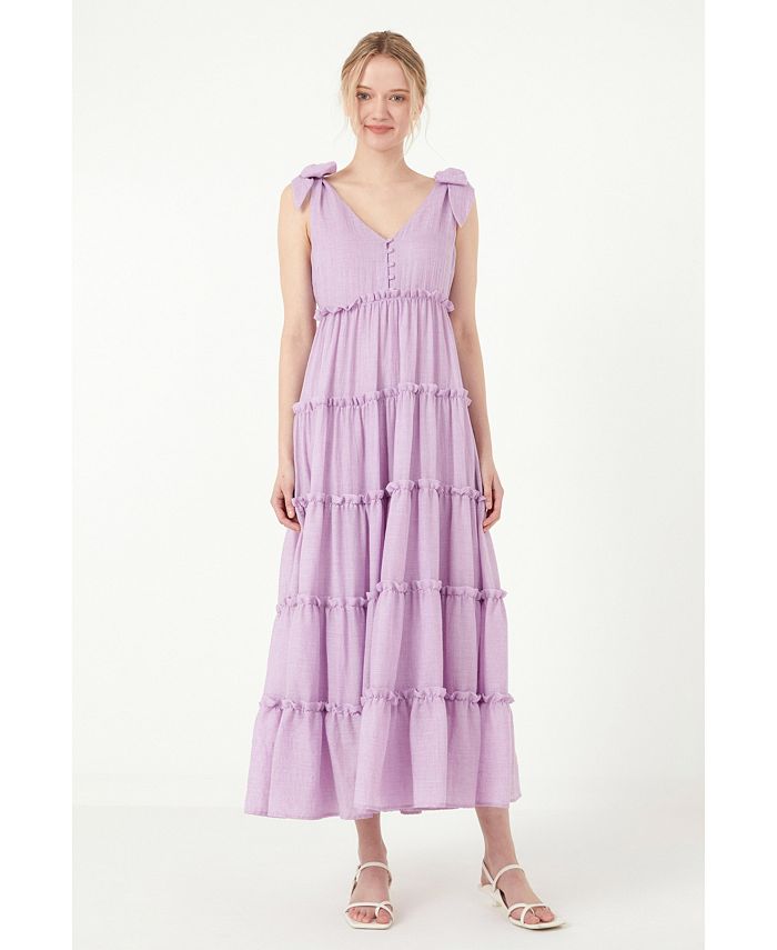 Free the Roses Women's Tiered Maxi Dress - Macy's