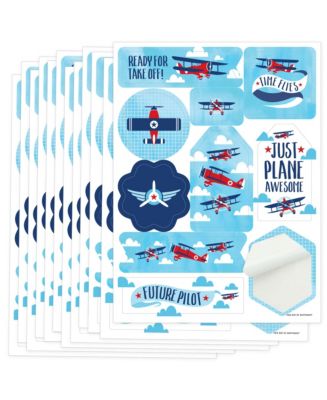 Taking Flight Airplane Vintage Plane Party Favor Sticker 12 Sheets 120 ...
