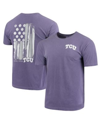 Men's Purple TCU Horned Frogs Baseball Flag Comfort Colors T-shirt - Macy's