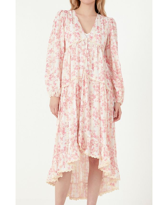 Free the Roses Women's High-Low Maxi Dress - Macy's