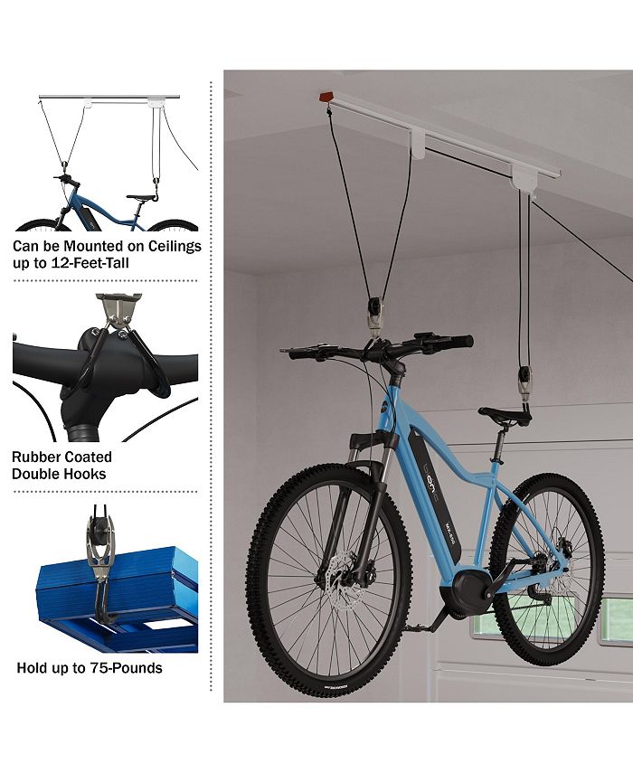 Rad Cycle Rail Mount Hoist Pulley System - Bike Hanger for Garage ...