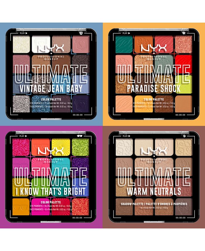 NYX Professional Makeup Ultimate Shadow Palette - Warm Neutrals - Macy's
