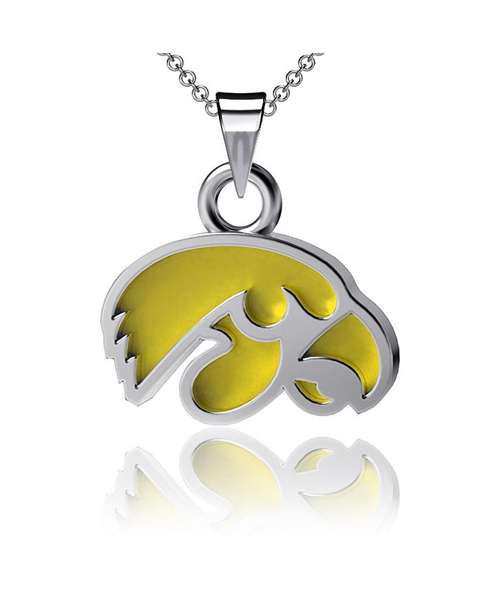 Dayna Designs Women's Iowa Hawkeyes Enamel Pendant Necklace - Macy's