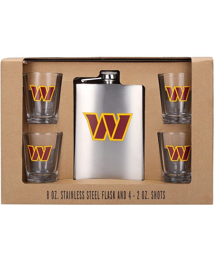 Memory Company Washington Commanders 8 Oz Stainless Steel Flask and 2 ...