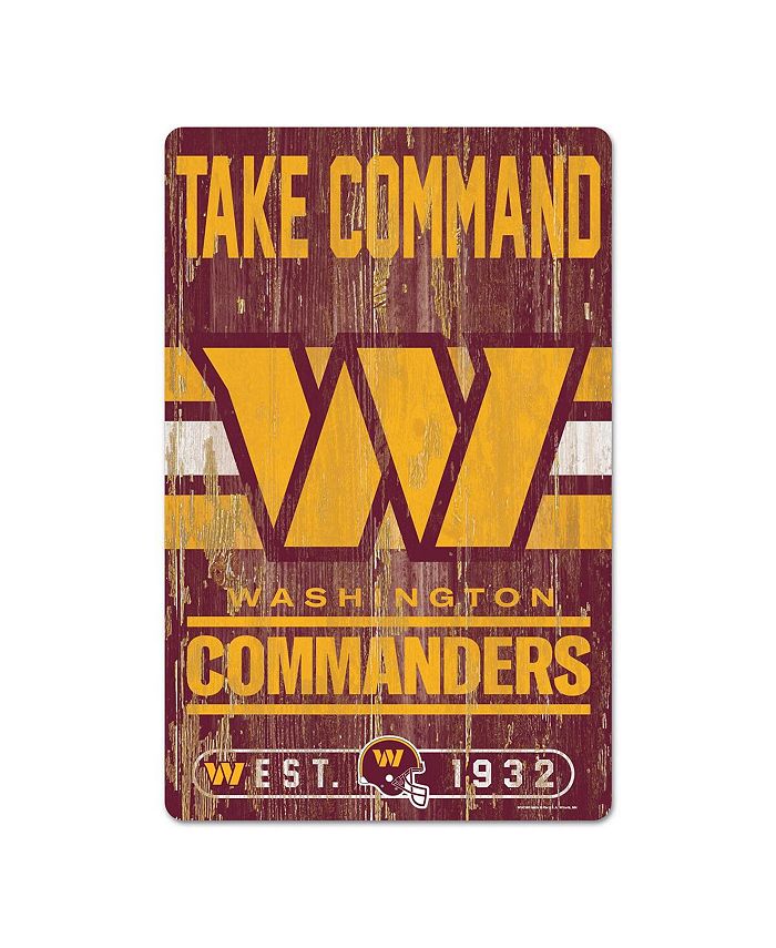 Wincraft Washington Commanders 11'' x 17'' Slogan Wood Sign - Macy's
