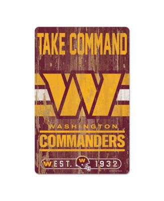 Wincraft Washington Commanders 11'' x 17'' Slogan Wood Sign - Macy's