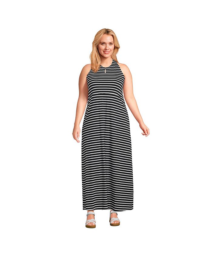Lands End Plus Size Keyhole High Halter Neck Maxi Dress Macys