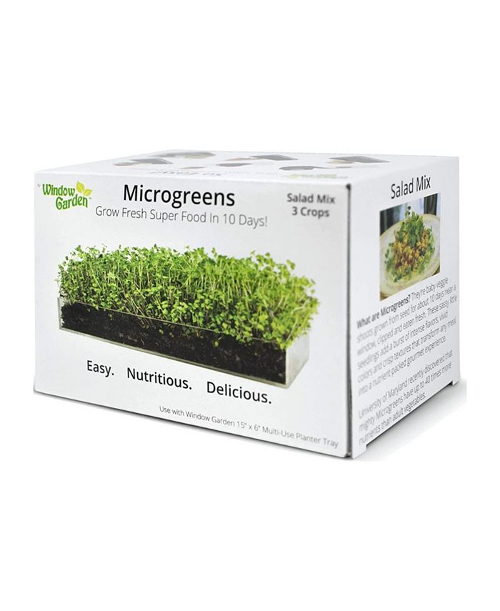 Window Garden Microgreens Growing Kit - Includes Microgreen Seeds ...