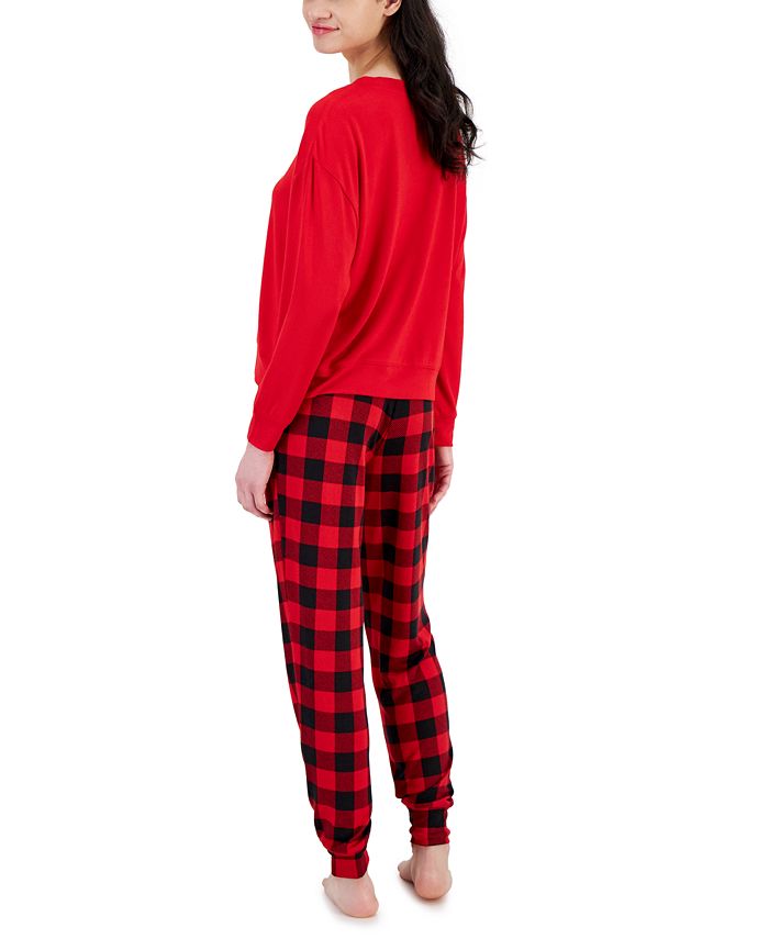 Jenni Women's 2-Pc. Long-Sleeve Packaged Pajamas Set, Created for Macy ...