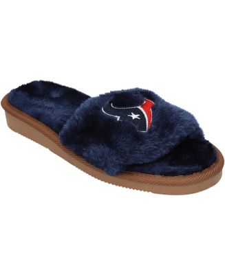 FOCO Women's Houston Texans Faux Fur Slide Slippers - Macy's