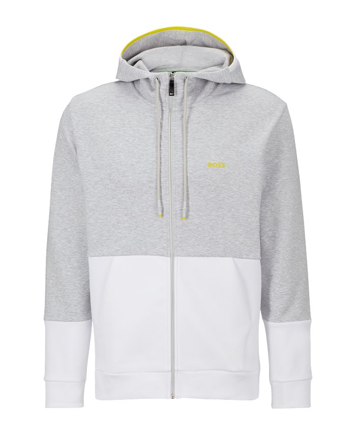 Hugo Boss Men's Embroidered Logo Zip-Up Hoodie - Macy's