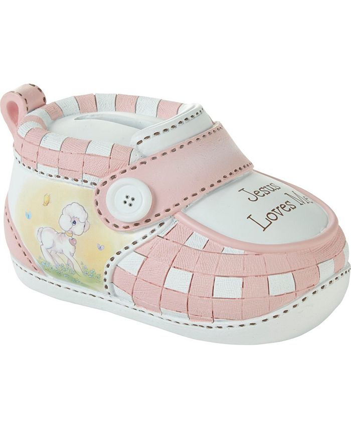 Precious Moments Jesus Loves Me Pink Bootie Ceramic Bank - Macy's