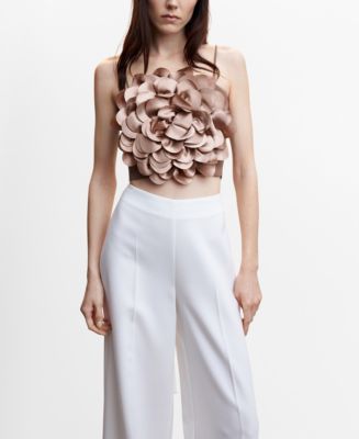 MANGO Women's Flower-Detail Top - Macy's