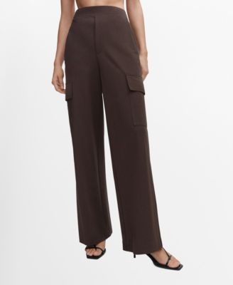 MANGO Women's Wide Leg Cargo Style Pants - Macy's