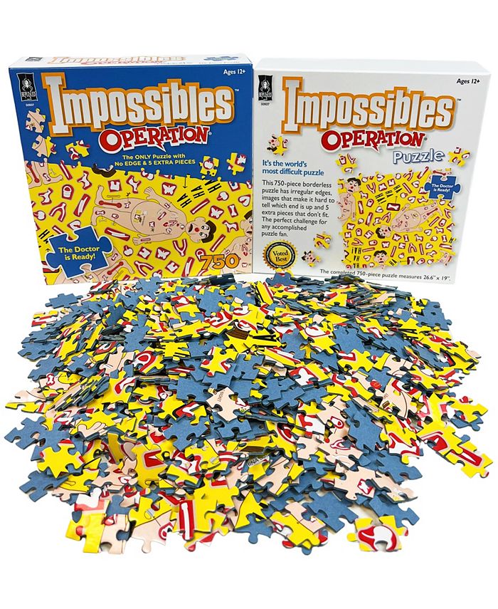 University Games Bepuzzled Impossibles Puzzle Hasbro Operation, 750 ...