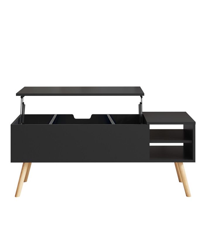 Simplie Fun Coffee Table, Computer Table Solid Wood Leg Rest, Large ...