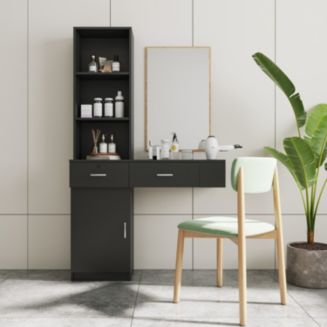 Streamdale Modern Simple Hair Desk, Multi-Layer Storage, Large Storage ...