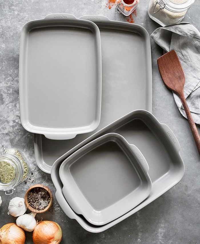 GreenPan Premiere Ceramic Nonstick Ovenware 4-Piece Set - Macy's