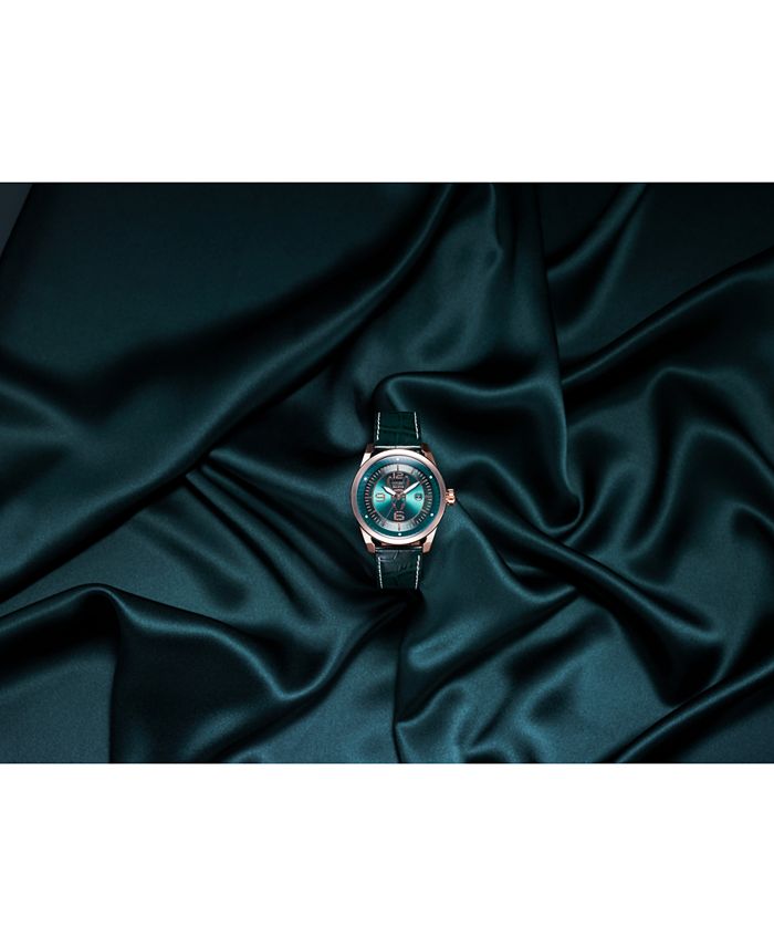 Citizen Eco-Drive Men's Marvel Loki Green Leather Strap Watch 45mm - Macy's