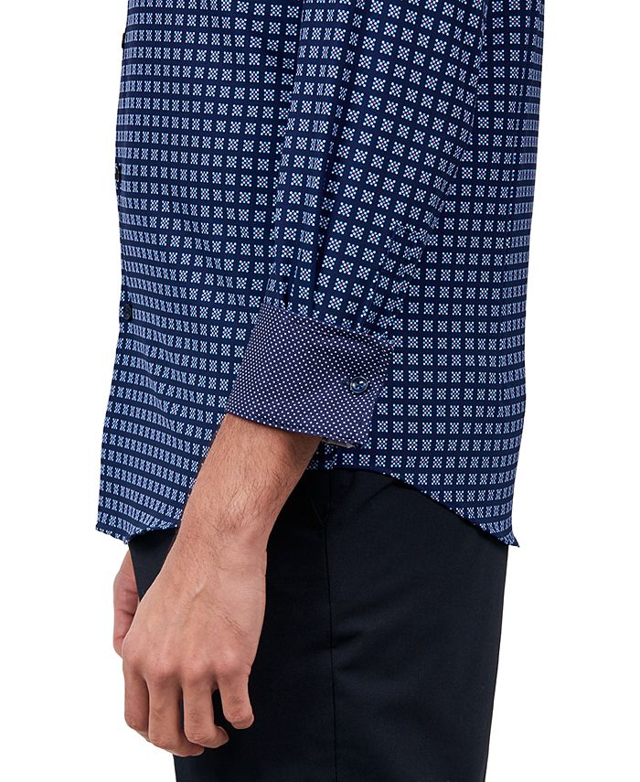 ConStruct Men's Slim-Fit Geo Print Performance Stretch Cooling Dress ...